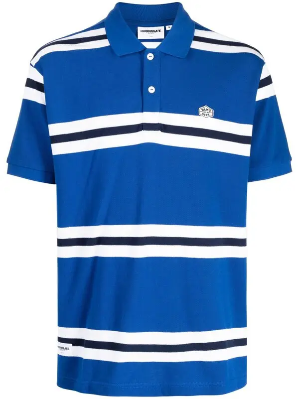 CHOCOOLATE Horizontal Tripe Cotton Polo Hirt