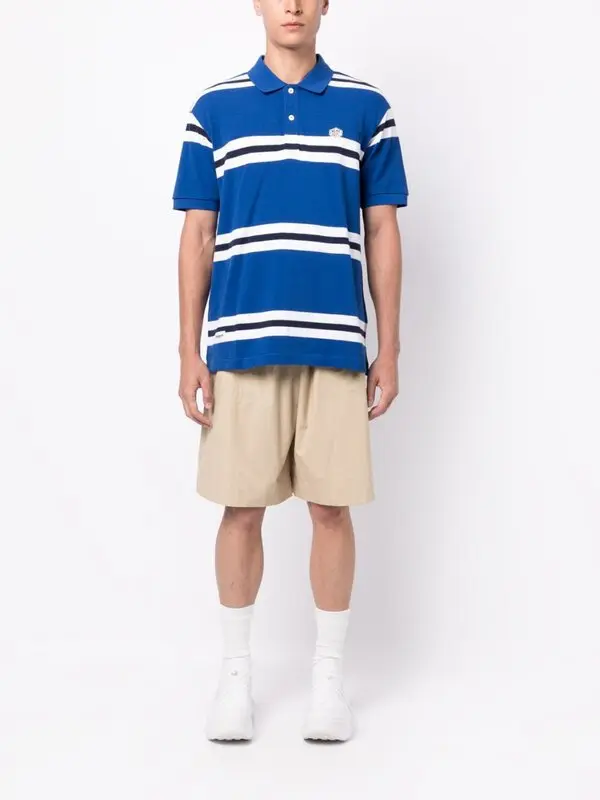 CHOCOOLATE Horizontal Tripe Cotton Polo Hirt
