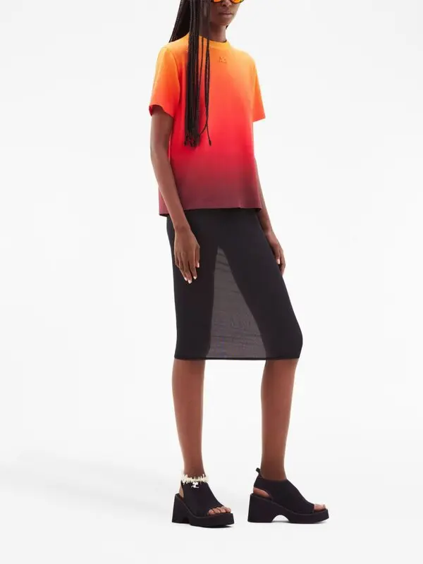 COURREGES Gradient-effect Logo T-shirt