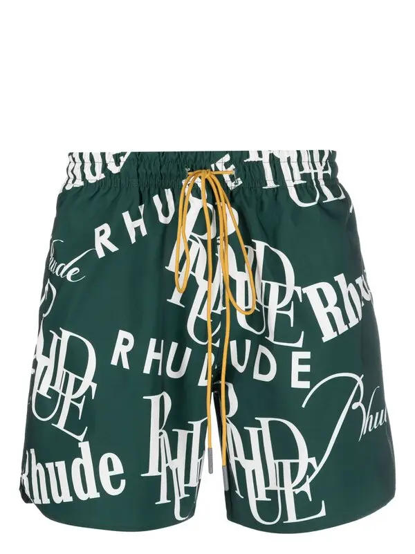 Rhude Graphic-print Deck Shorts