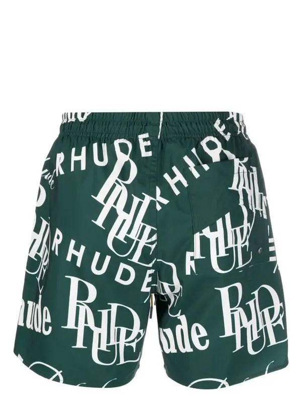 Rhude Graphic-print Deck Shorts