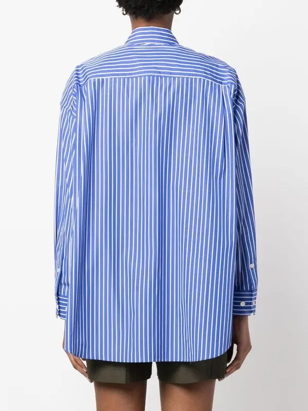 Theory Striped Button-up Cotton Shirt