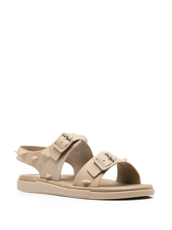 Melissa X Undercover Spike-stud Flat Sandals - Neutrals