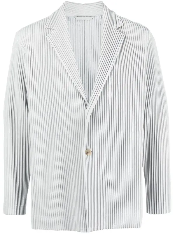 Issey Miyake Micro-pleated Blazer - Grey