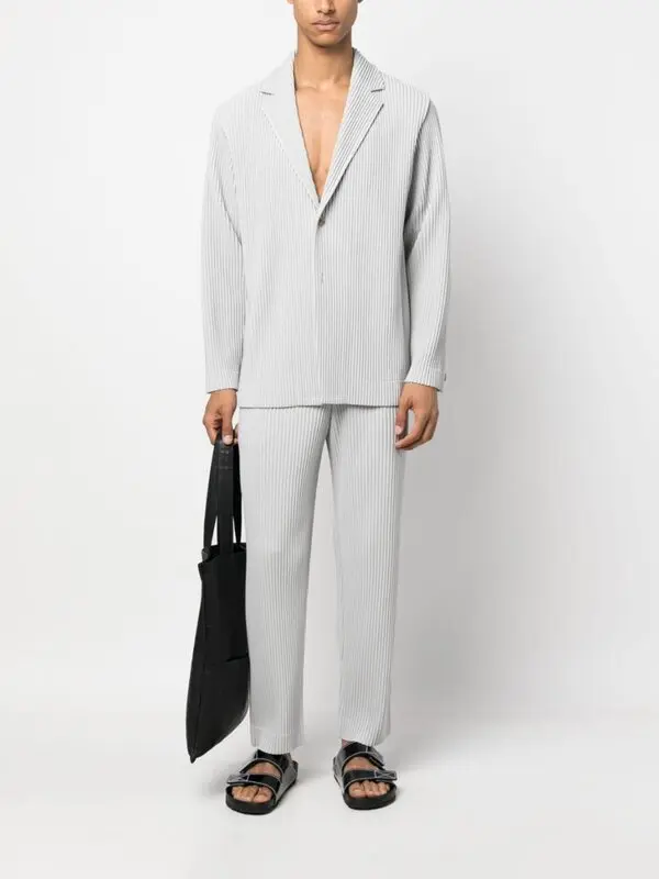 Issey Miyake Micro-pleated Blazer - Grey
