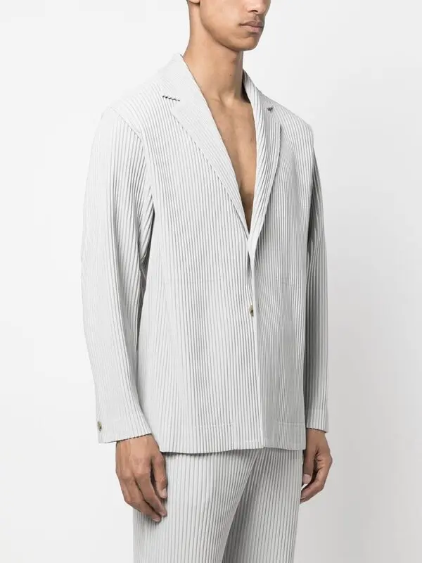 Issey Miyake Micro-pleated Blazer - Grey