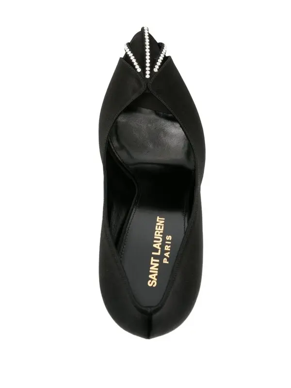 Saint Laurent Martinique 110mm Satin Pumps - Black