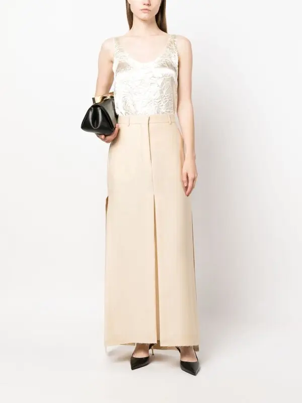 LANVIN V-back Crinkled-effect Top