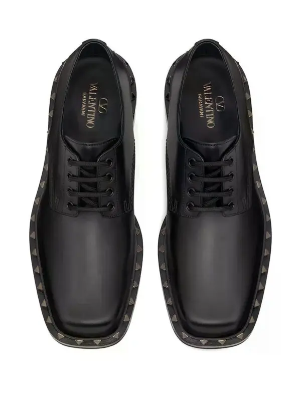Valentino Garavani Rockstud Leather Derby Shoes