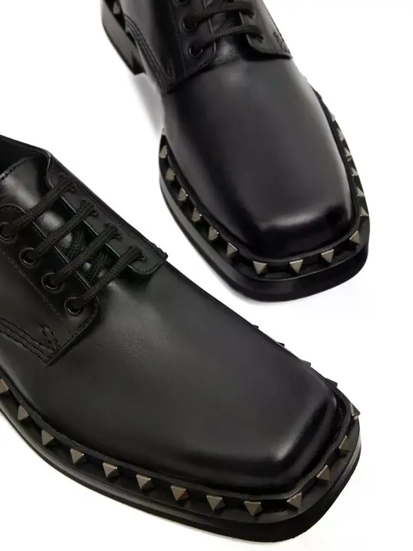 Valentino Garavani Rockstud Leather Derby Shoes