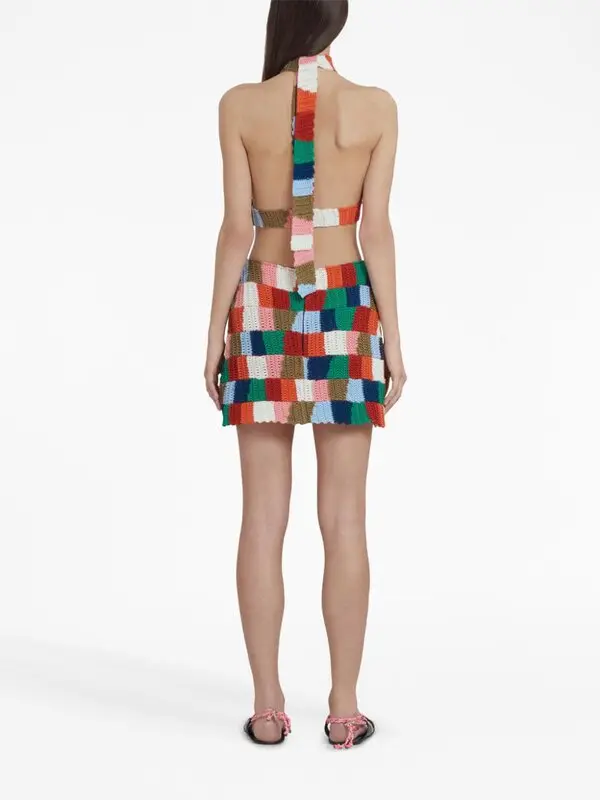 Marni Colour-block Knitted Skirt