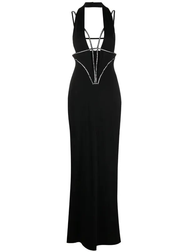 GENNY Crystal-embellished Maxi Dress