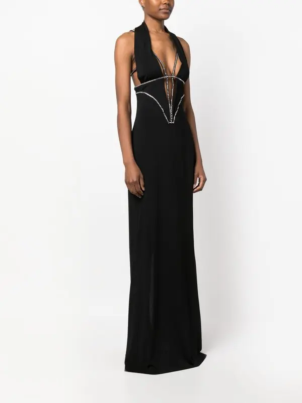 GENNY Crystal-embellished Maxi Dress