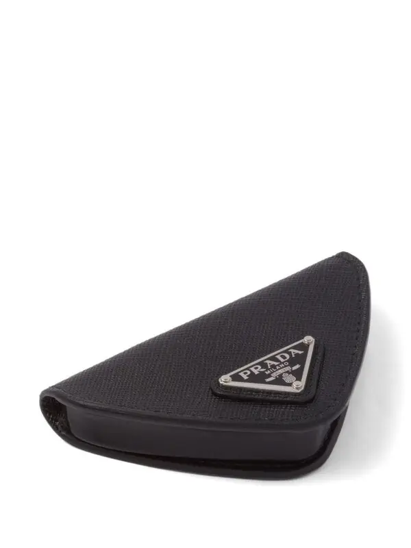 Prada Saffiano Logo-plaque Coin Wallet