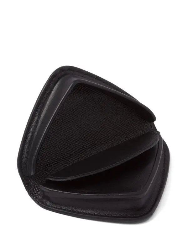 Prada Saffiano Logo-plaque Coin Wallet