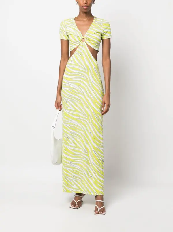 slim fit dress slacks Lime Green Ribbed Fitted Michael Kors Preloved Maxi Dress
