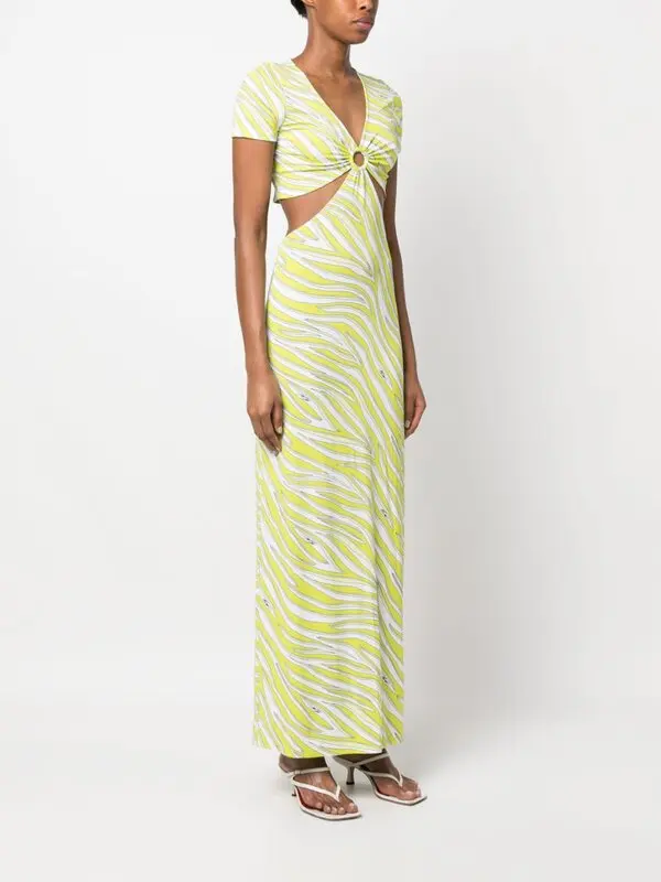 Michael Kors Zebra-print Maxi Dress