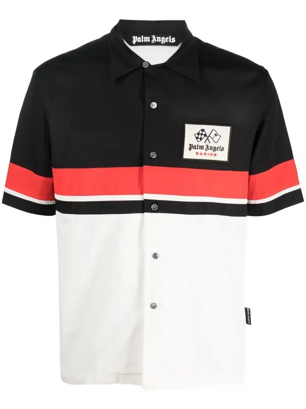 Palm Angels Racing Bowling Shirt - Black