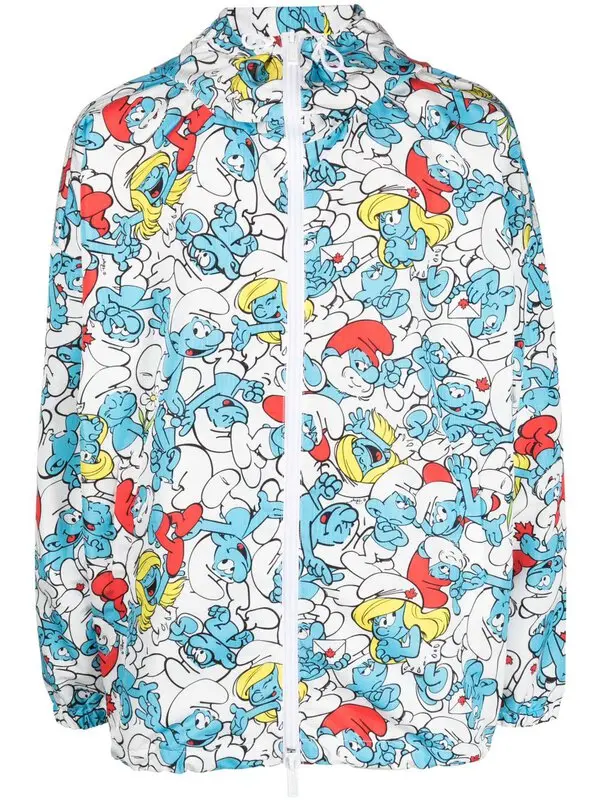 Dsquared2 Graphic Print Hooded Jacket - White
