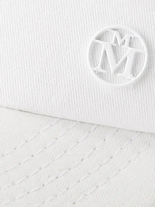 MAISON MICHEL Tiger Cotton Cap - White