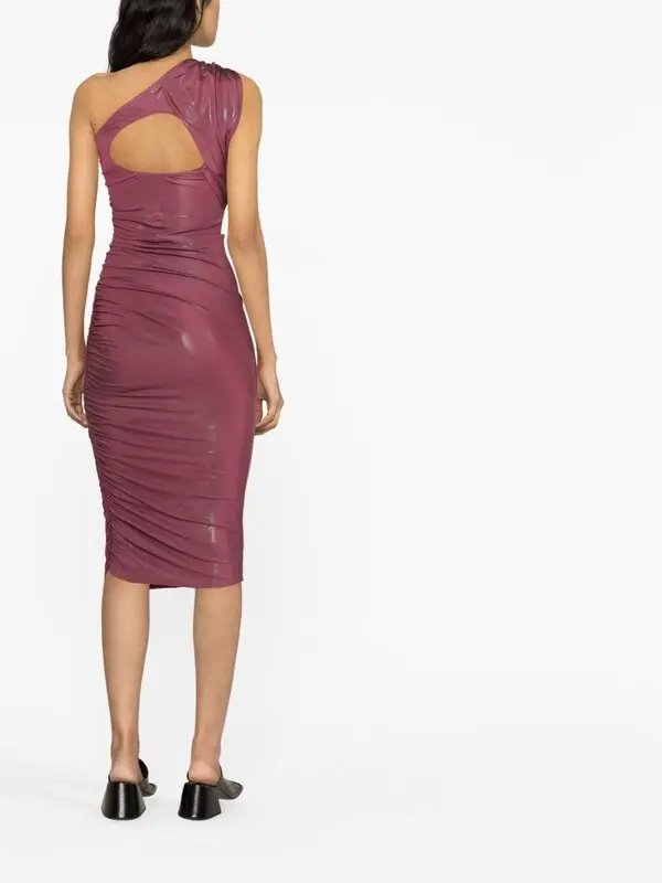 Rick Owens One-shoulder Draped Midi Dress
