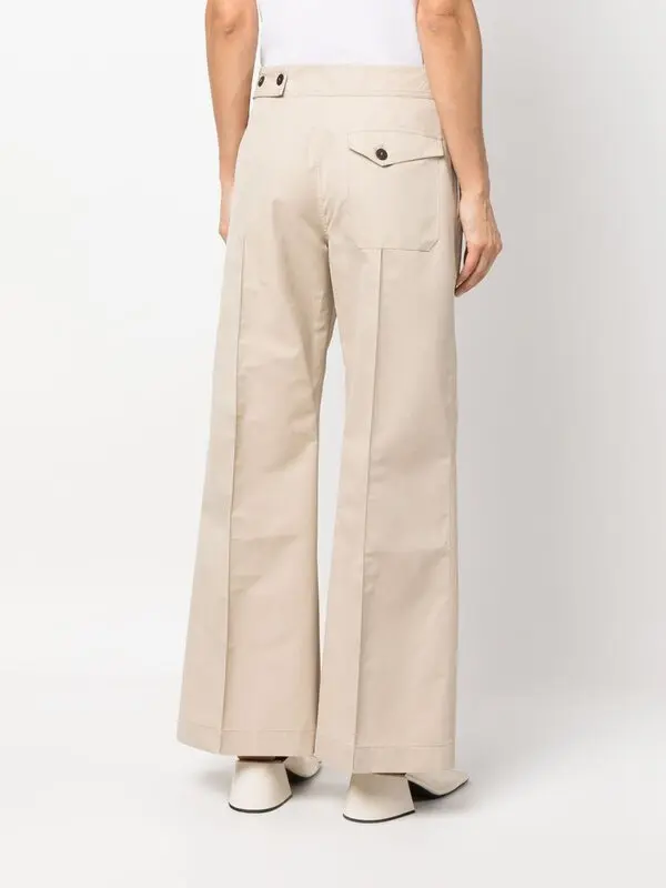 Studio Nicholson Acapulco Flared Trousers - Neutrals