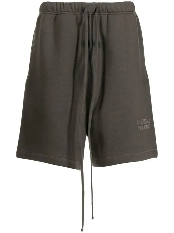 Fear Of God Logo Patch Track Shorts - Black