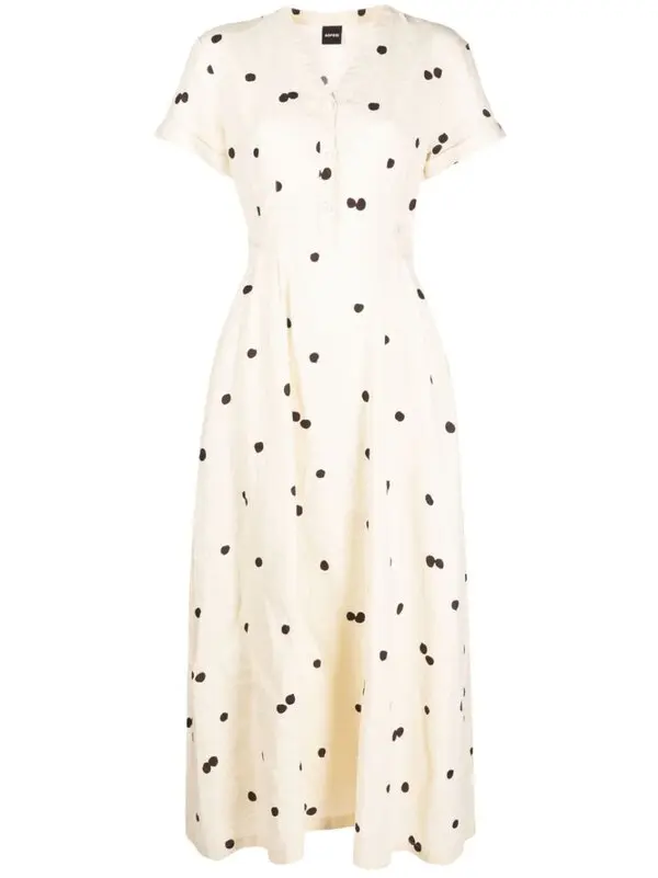 knee length dresses for ladies Linen A-Line Dress main image 0
