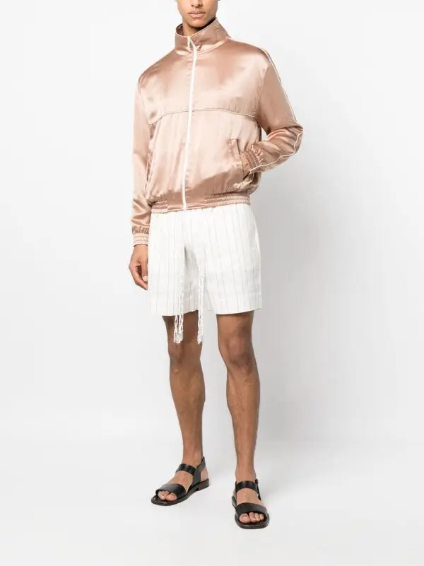 Saint Laurent Zip-up Track Jacket - Neutrals