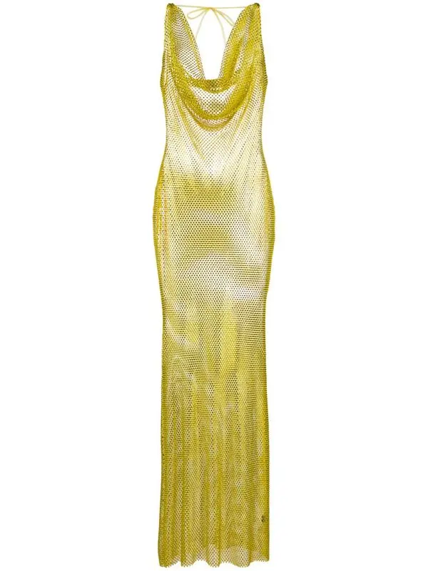 Giuseppe Di Morabito Embellished Cowl-Neck Maxi Dress In Yellow - 52% Off |  Editorialist