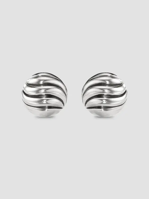 David Yurman Sculpted Cable Stud Earrings In Sterling 8mm