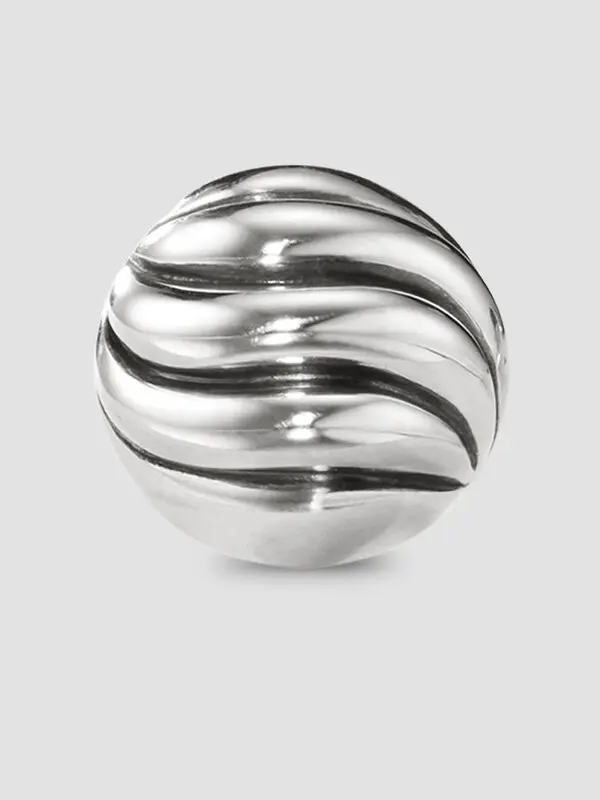 David Yurman Sculpted Cable Stud Earrings In Sterling 8mm