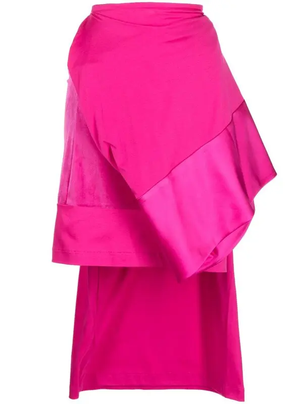 UNDERCOVERISM Asymmetric Midi Skirt - Pink
