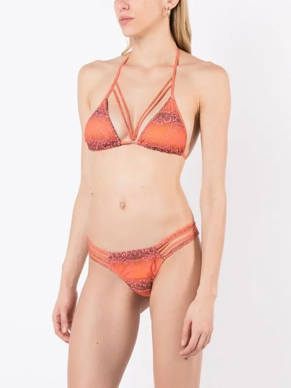 AMIR SLAMA Snakeskin-print Bikini