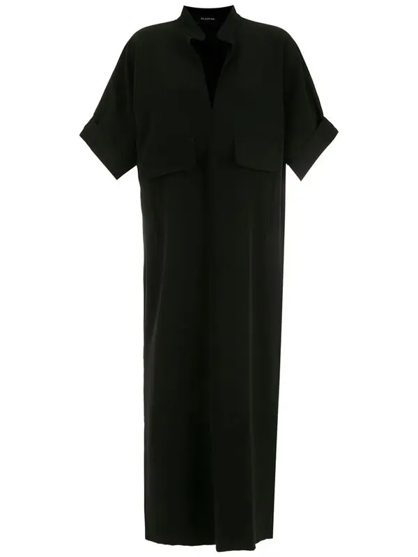 OLYMPIAH Split-neck Shift Dress