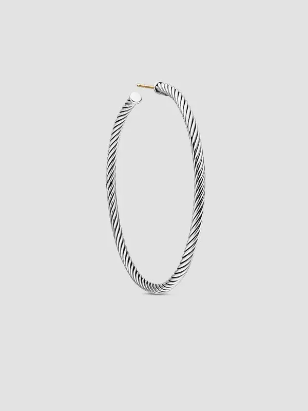David Yurman Sculpted Cable Hoop Earrings In Sterling - Silver