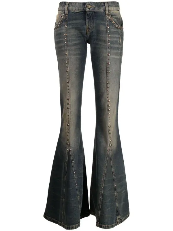 Blumarine Stud-detailed Flared Jeans