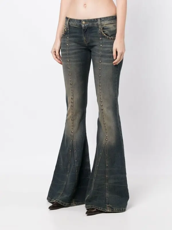 Blumarine Stud-detailed Flared Jeans