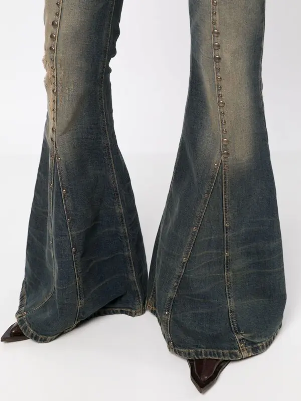 Blumarine Stud-detailed Flared Jeans