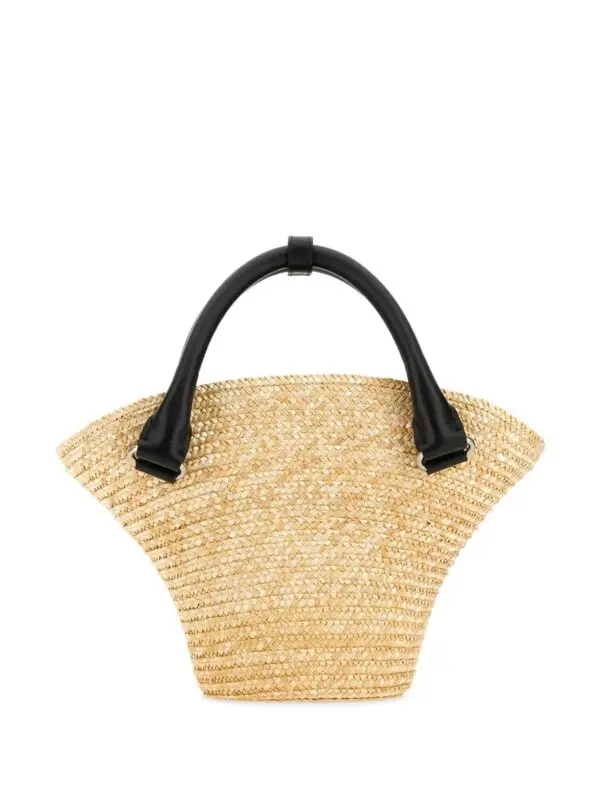 Balenciaga Braided Raffia Mini Tote Bag - Neutrals