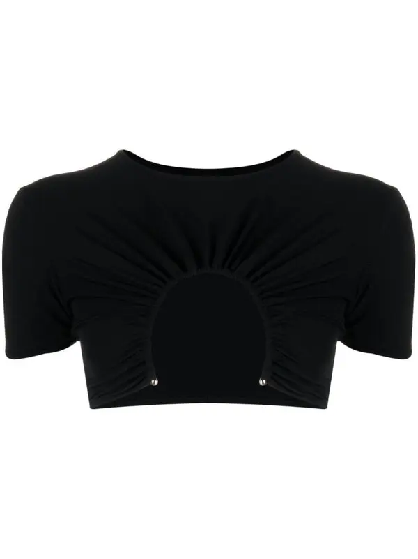 Christopher Esber Cut-out Cropped T-shirt