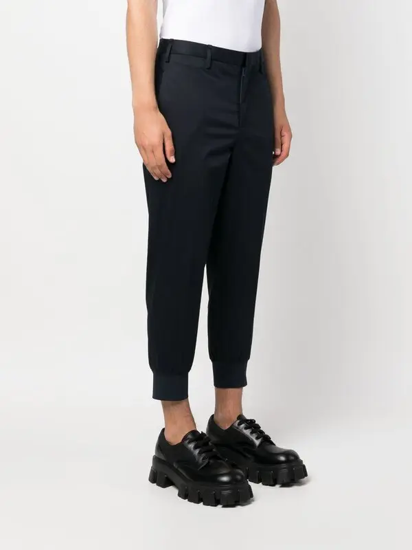 Neil Barrett Cropped Leg Chino Trousers - Blue