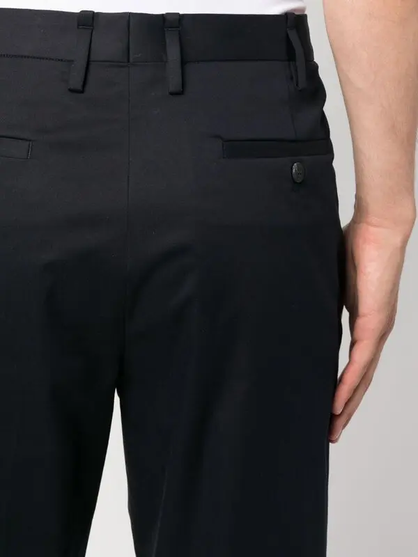 Neil Barrett Cropped Leg Chino Trousers - Blue