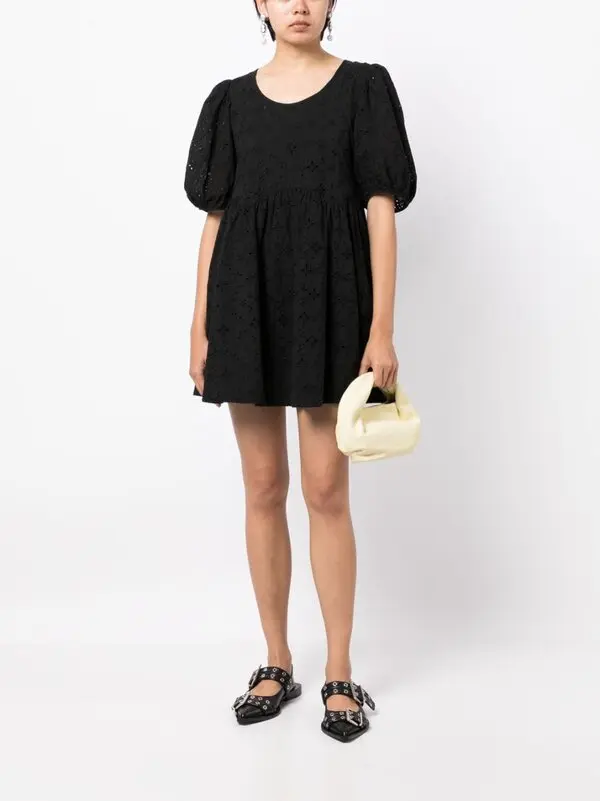 B+AB Puff-sleeved Lace Dress