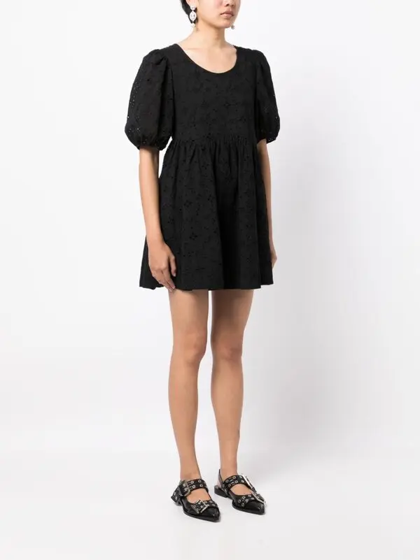 B+AB Puff-sleeved Lace Dress