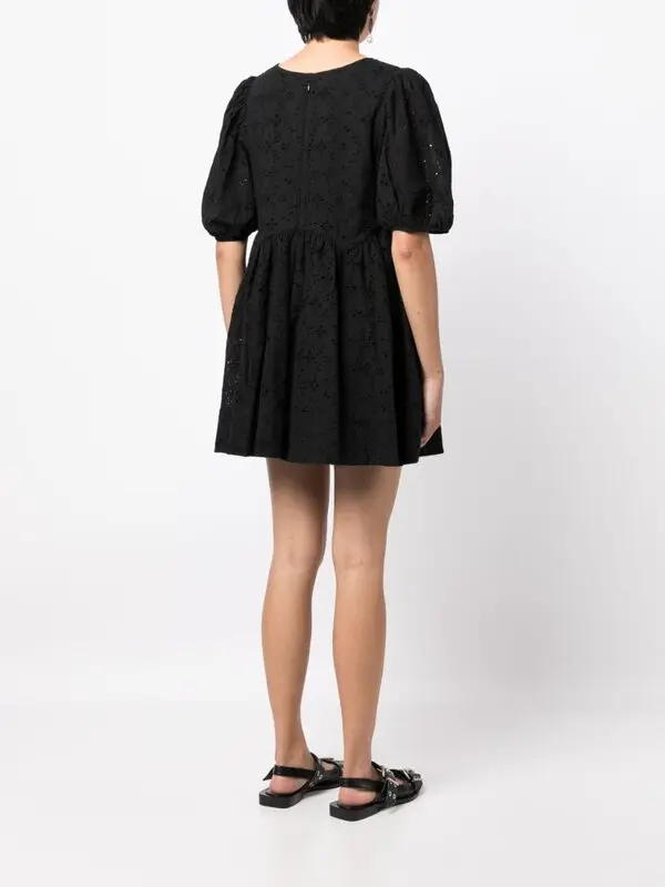 B+AB Puff-sleeved Lace Dress
