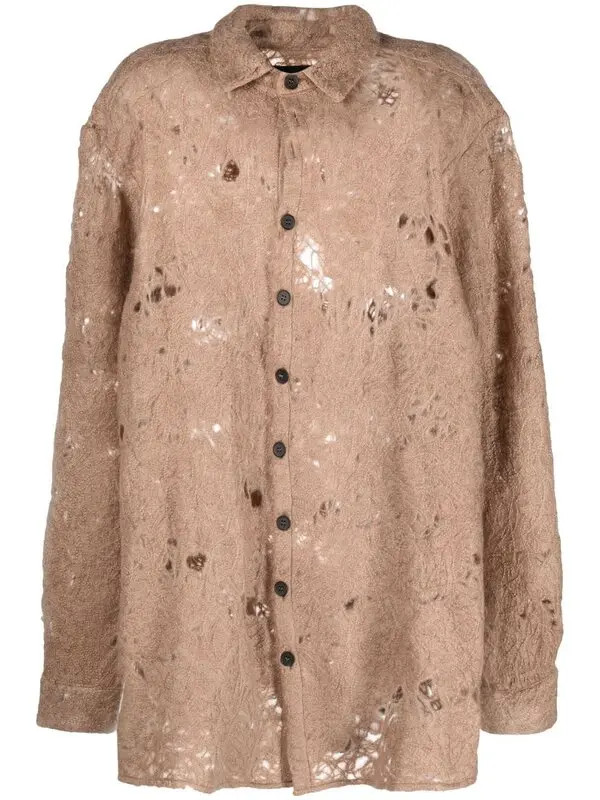 VITELLI Raw-cut Finish Long-sleeve Shirt
