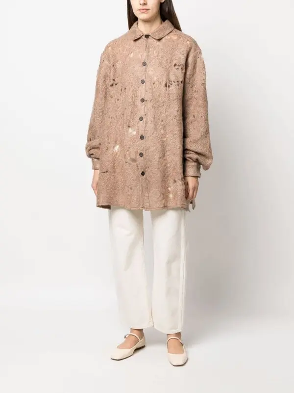 VITELLI Raw-cut Finish Long-sleeve Shirt