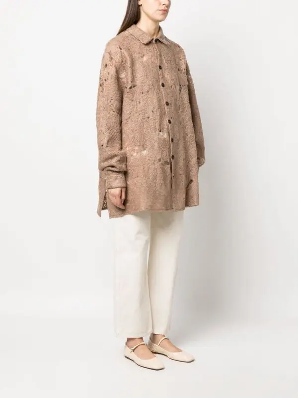VITELLI Raw-cut Finish Long-sleeve Shirt