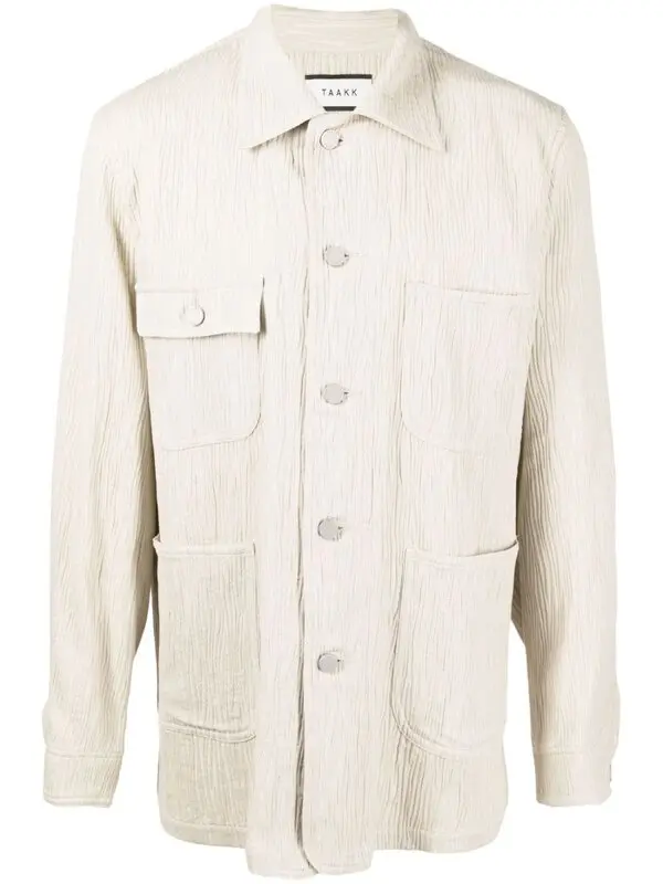 TAAKK Textured-effect Shirt Jacket